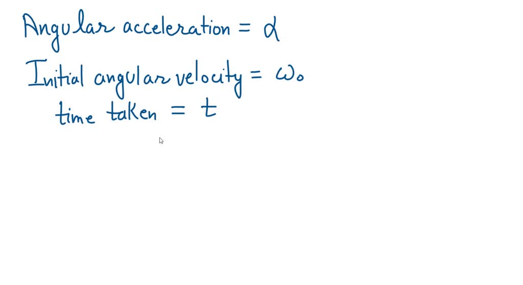 SOLVED: What is the final angular velocity of an object if it has an ...