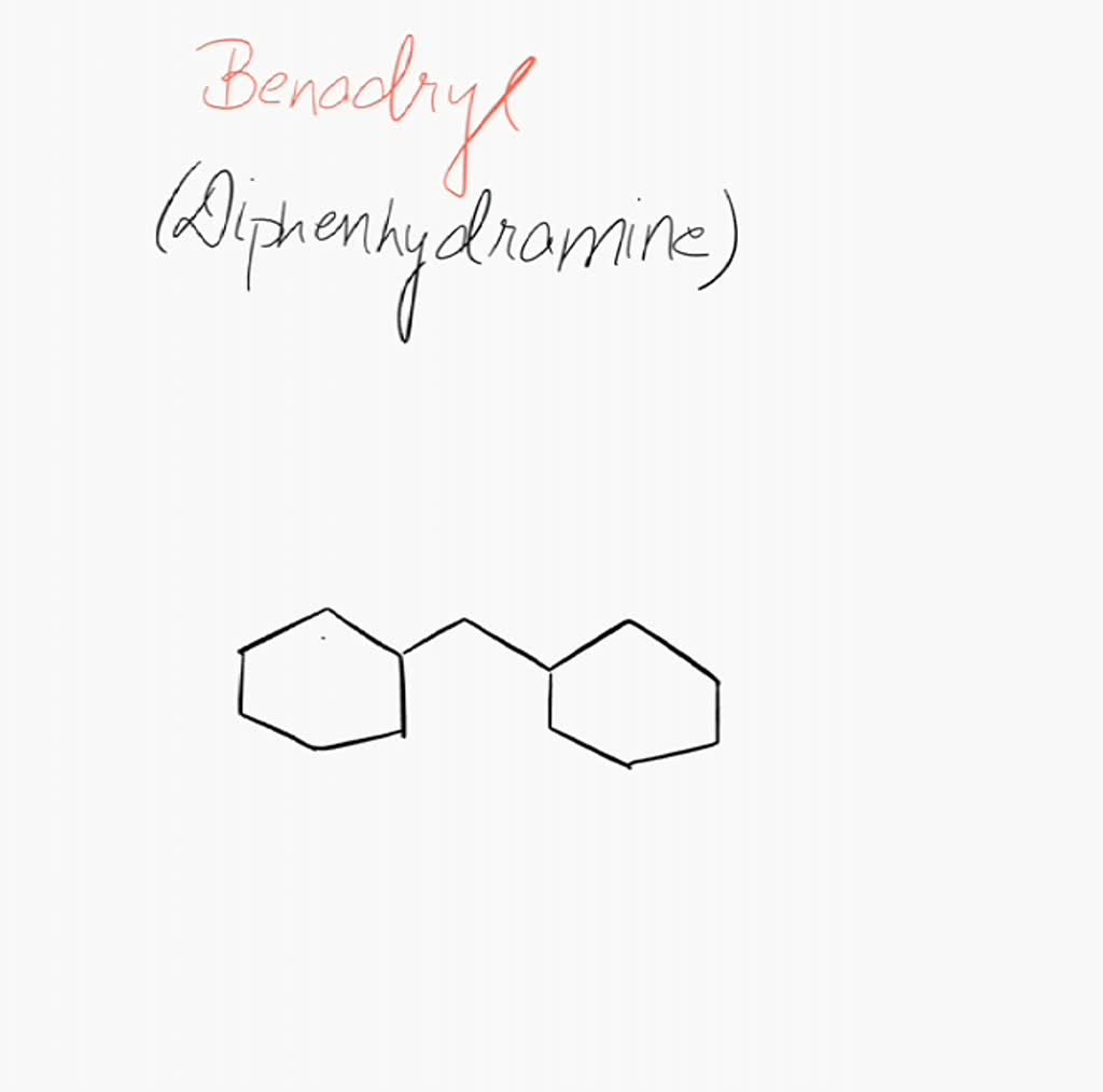 SOLVED: Draw the structure of the neutral amine of Benedryl@. Be sure ...