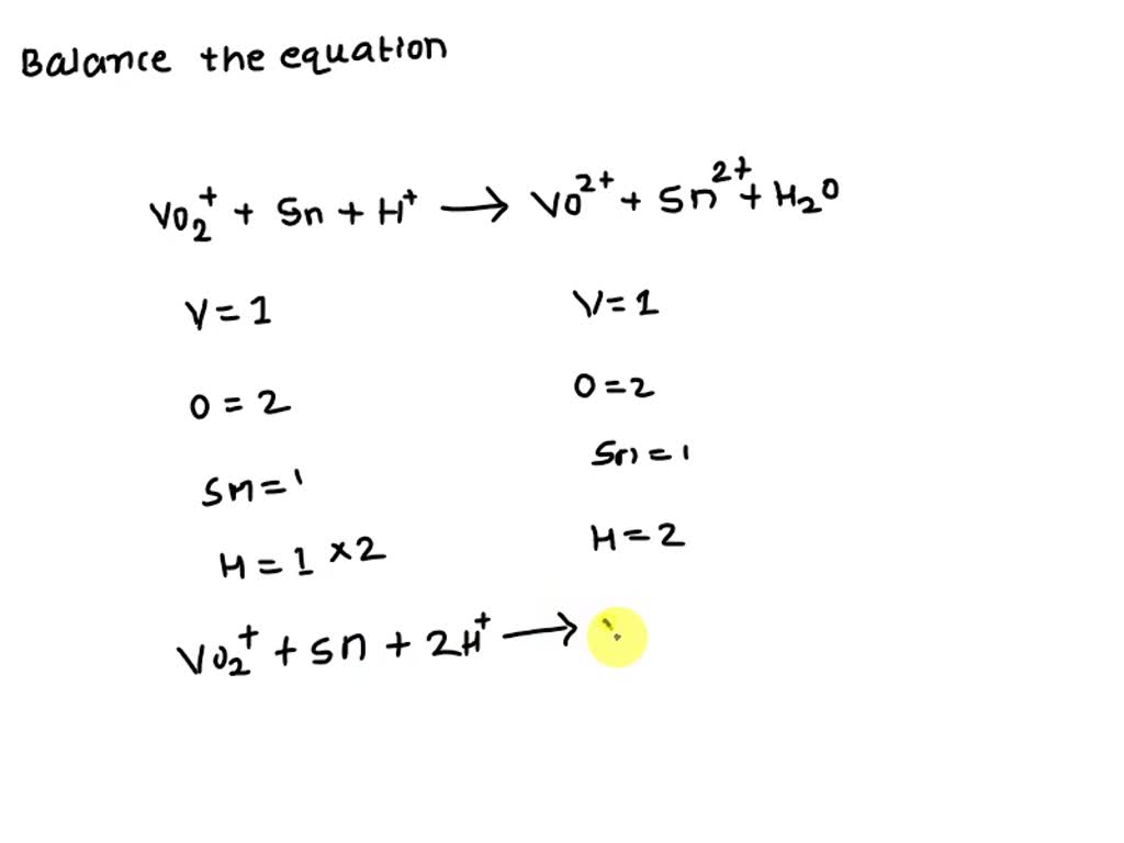 SOLVED: balance the redox reactions equation occur in acidic solution ...