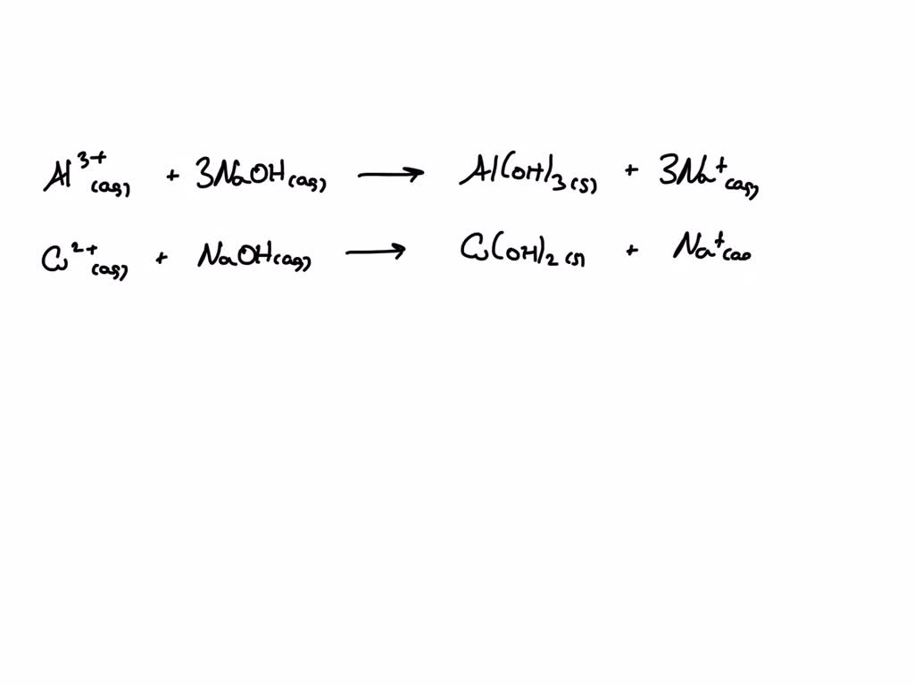 SOLVED: 3. Write equations for the reactions of NaOH(aq) with solutions ...