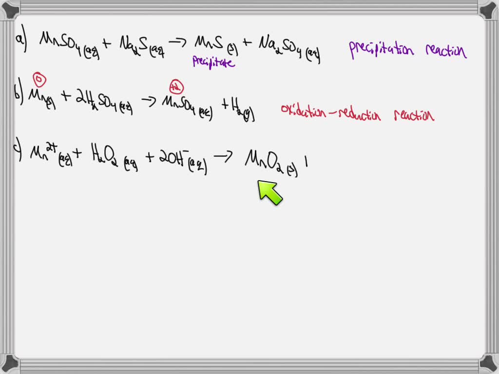 SOLVED: Many transition metals can undergo a series of reactions ...