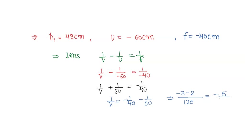 SOLVED: The focal length of the concave lens is 30 cm. An object of ...