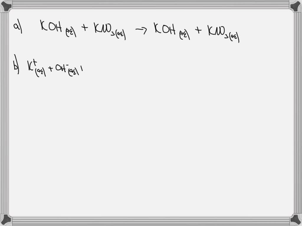 SOLVED: Write net ionic equations for the reaction that occurs when ...