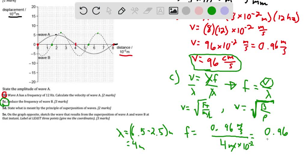 SOLVED: Two waves Aand B, are travelling opposite directions in a tank ...