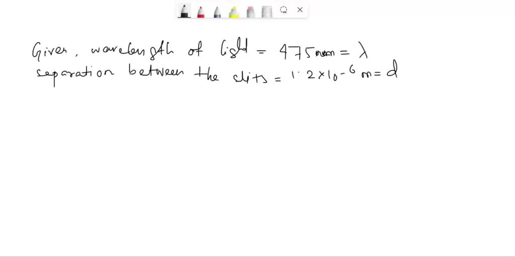 SOLVED: In a Young's double-slit experiment the wavelength of light ...