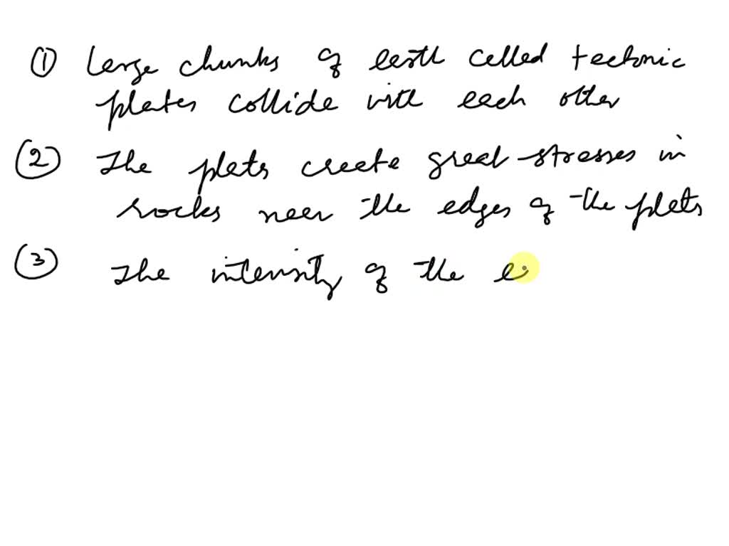 Learning Task 2: Restate the cause and effect of an earthquake from the given informational text ...