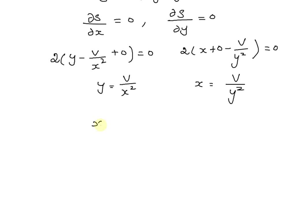 SOLVED: Show that a rectangular box of given volume has minimum surface ...