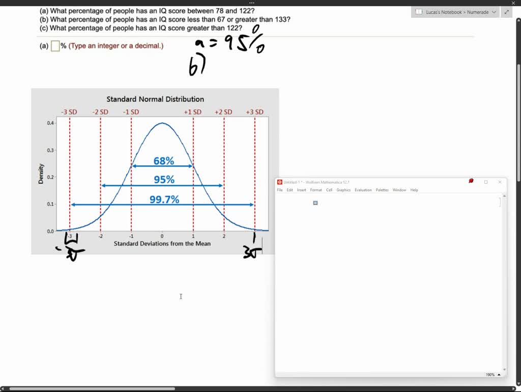 SOLVED: Scores of an IQ test have a bell-shaped distribution with a ...