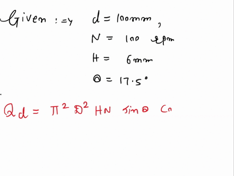 5) Calculate the volumetric output of an extruder due to...
