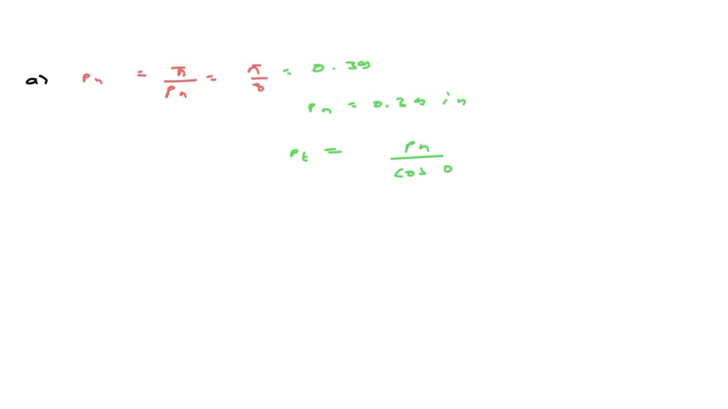 SOLVED: A helical gear having a 20-degree pressure angle consists of 24 ...