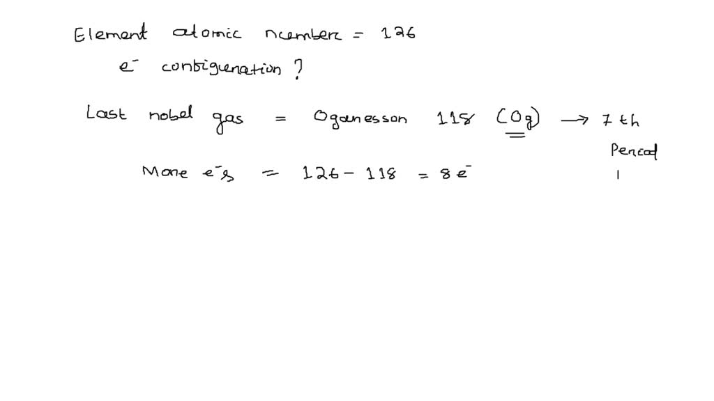 SOLVED: Scientists have speculated that element 126 might have a ...