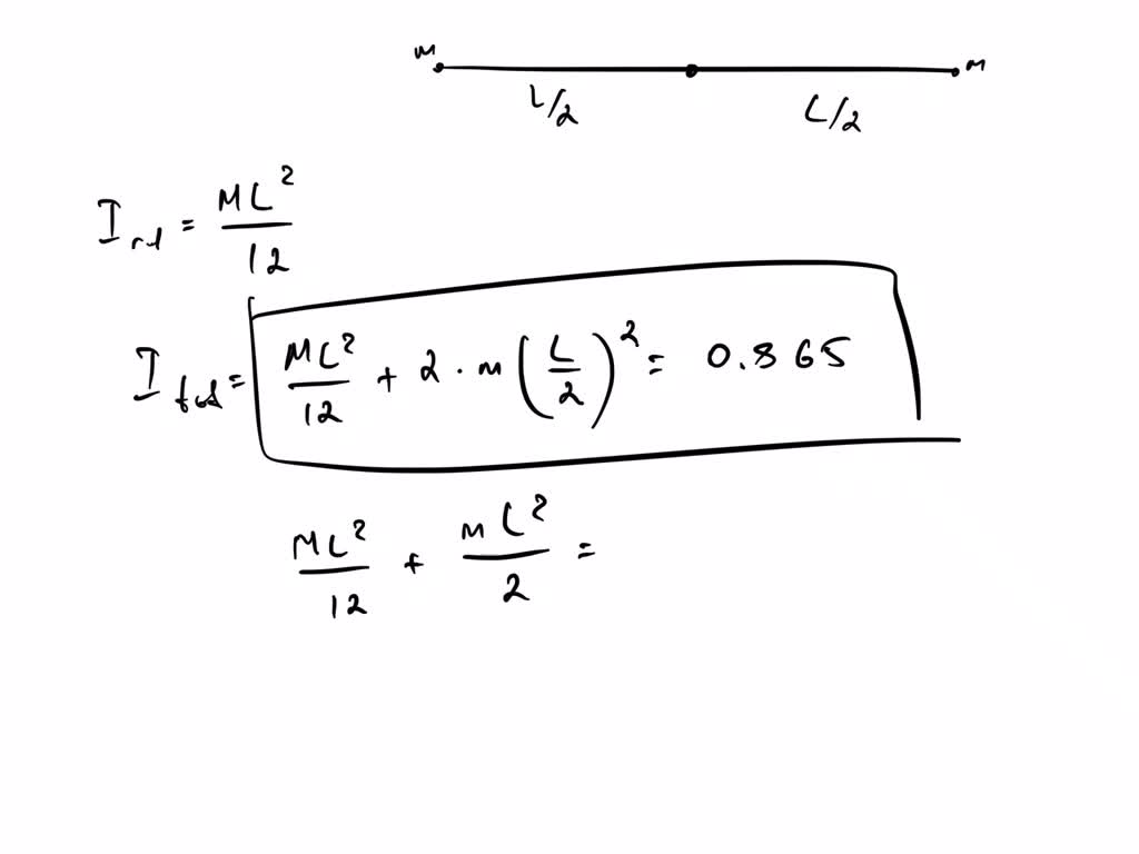 SOLVED: Determine the length L of each of the slender rods of mass 0 ...
