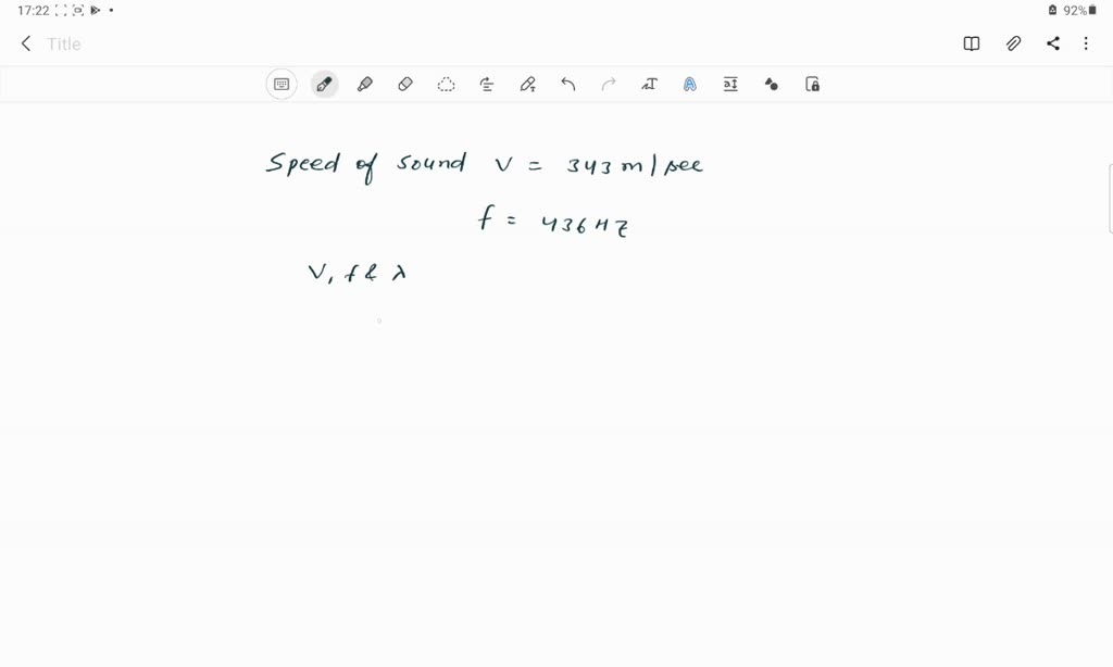 SOLVED: Find the wavelength of a sound wave of 60.0 Hz at a velocity of ...