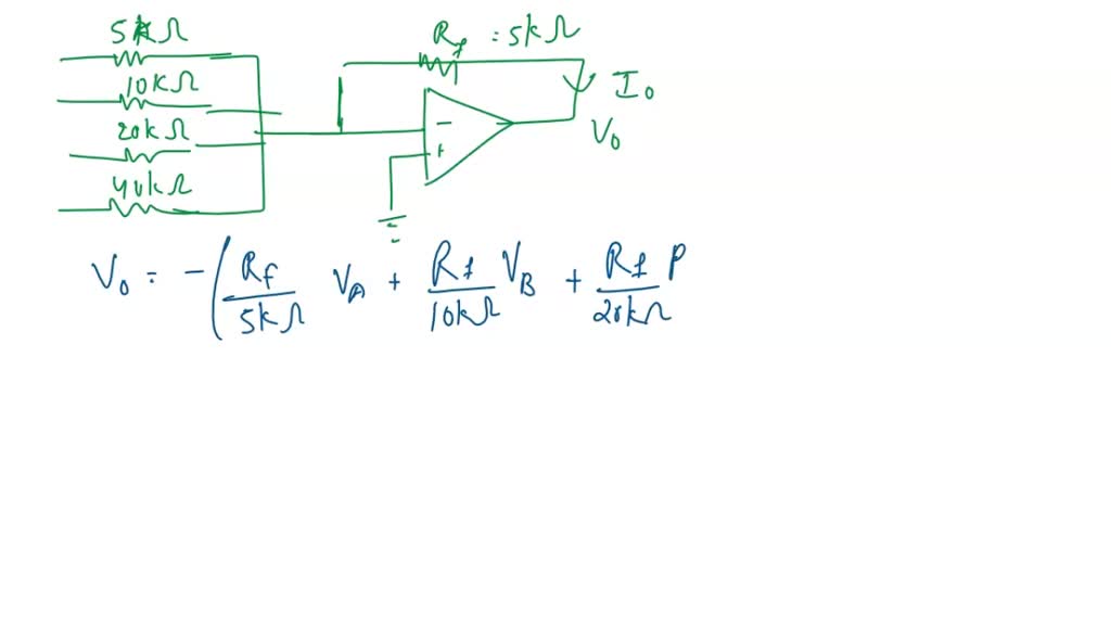 SOLVED: Find the output voltage, current, and resolution for a binary weighted resistor DAC of 4 ...