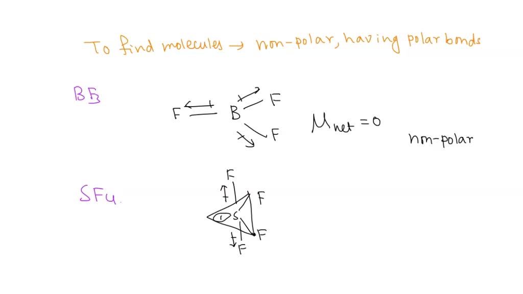 SOLVED: Which of the following molecules has polar bonds but is a ...