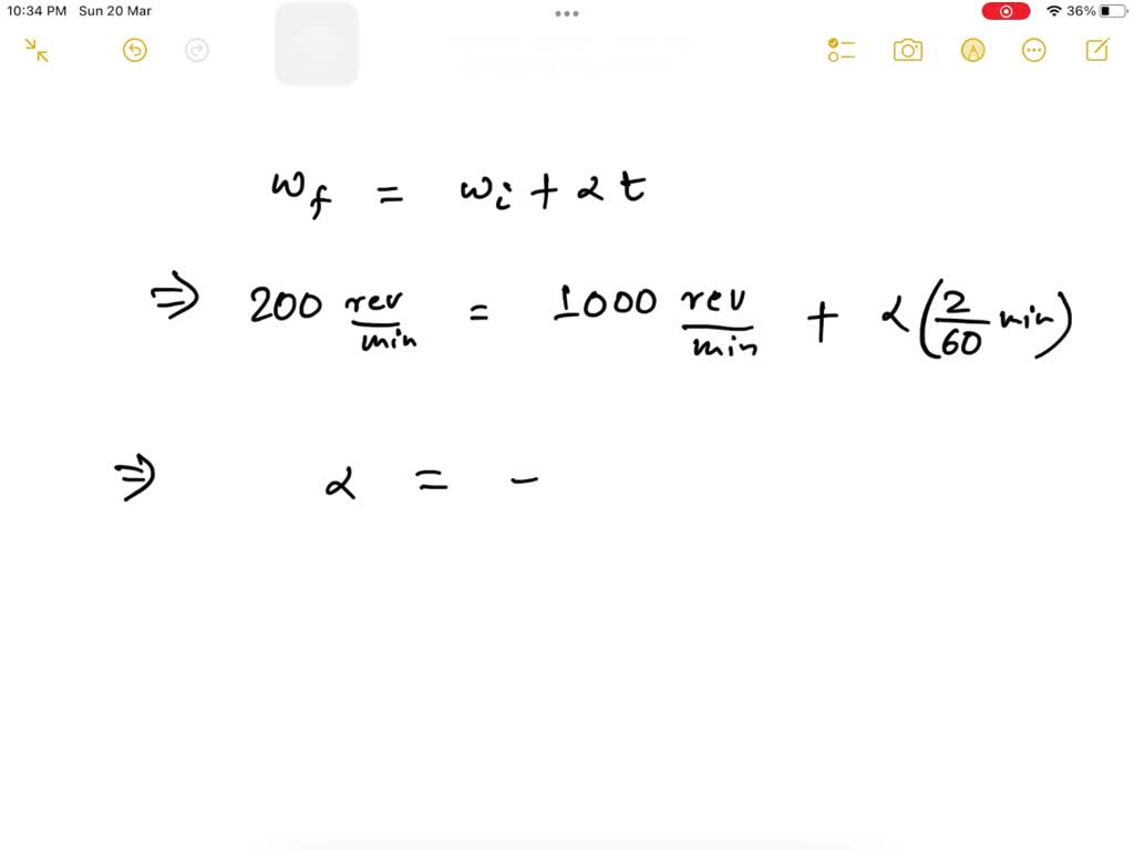 SOLVED: 'A fan rotating with an initial angular velocity of 1000 rev ...