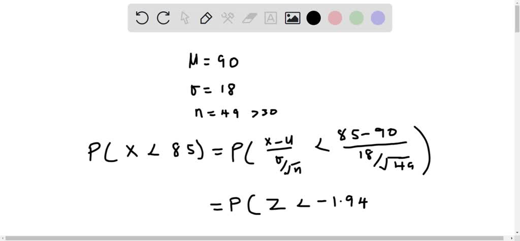 SOLVED: Mean typing speed is 90 wpm, with a standard deviation of 18 ...
