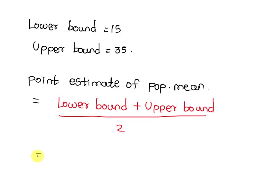 Solved Determine The Point Estimate Of The Population Mean And Margin Of Error For Each