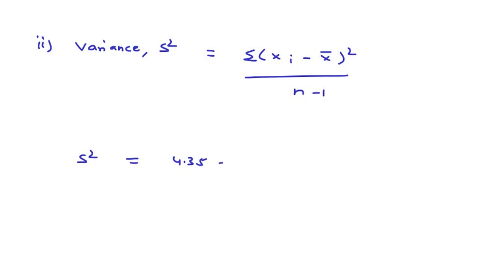 SOLVED: Calculate the mean, variance, and standard deviation. 4.35, 6. ...