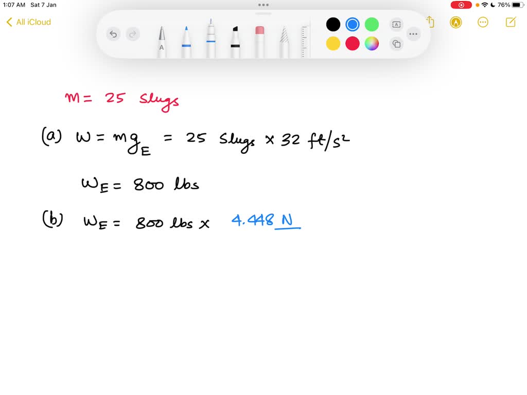 SOLVED: A tank of oil has a mass of 25 slugs. (a) Determine its weight ...