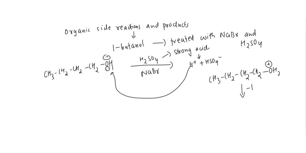 SOLVED: What are the organic side reactions and products that can occur ...