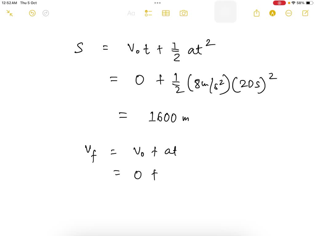 SOLVED: A car begins driving from a stationary position. It accelerates ...