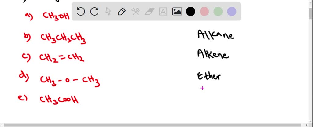 SOLVED: Encircle the functional groups of the following organic compounds. Also, identify the ...