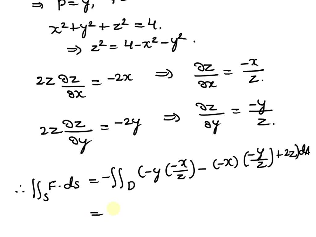 SOLVED: Evaluate the surface integral JJs dS for the given vector field and the oriented surface ...