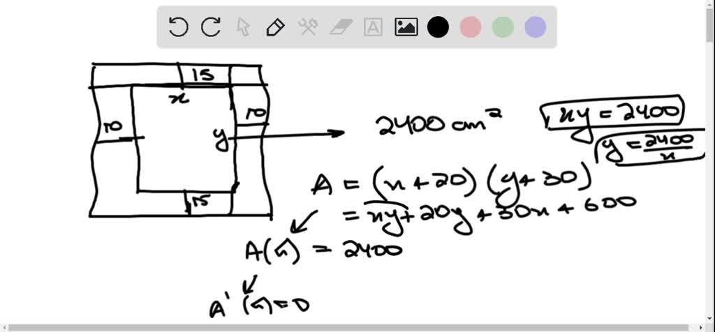 SOLVED: The top and bottom margins of a poster are each 15 cm and the ...