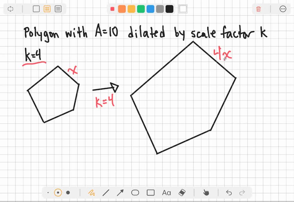 A polygon with an area of 10 square units is dilated by a scale factor ...
