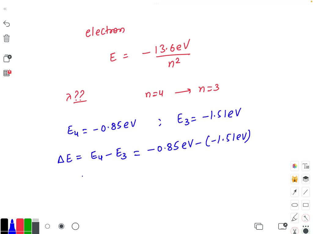 SOLVED: The energy levels of the electron in a hydrogen atom are given ...