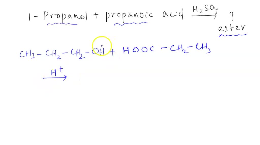 SOLVED: The reaction of carboxylic acid and alcohol using acid catalyst ...