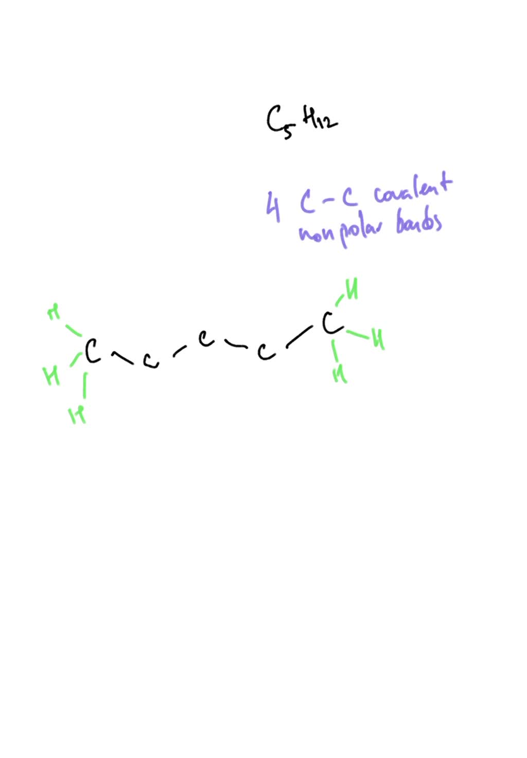 SOLVED: 5. Pentane has the molecular formula C H,,. It has :(a) 5 ...