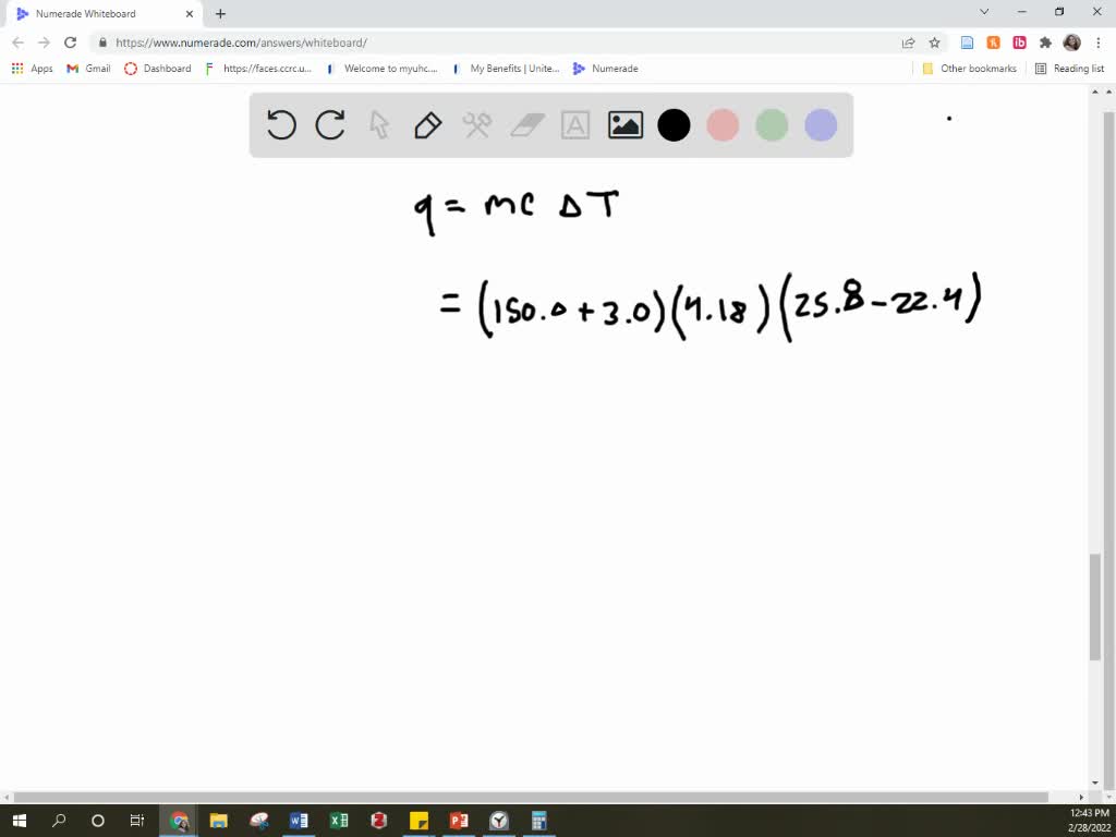 SOLVED: Dissolving 3.0 g of CaCl2(s) in 150.0 g of water in a calorimeter (Figure 5.12) at 22.4 ...