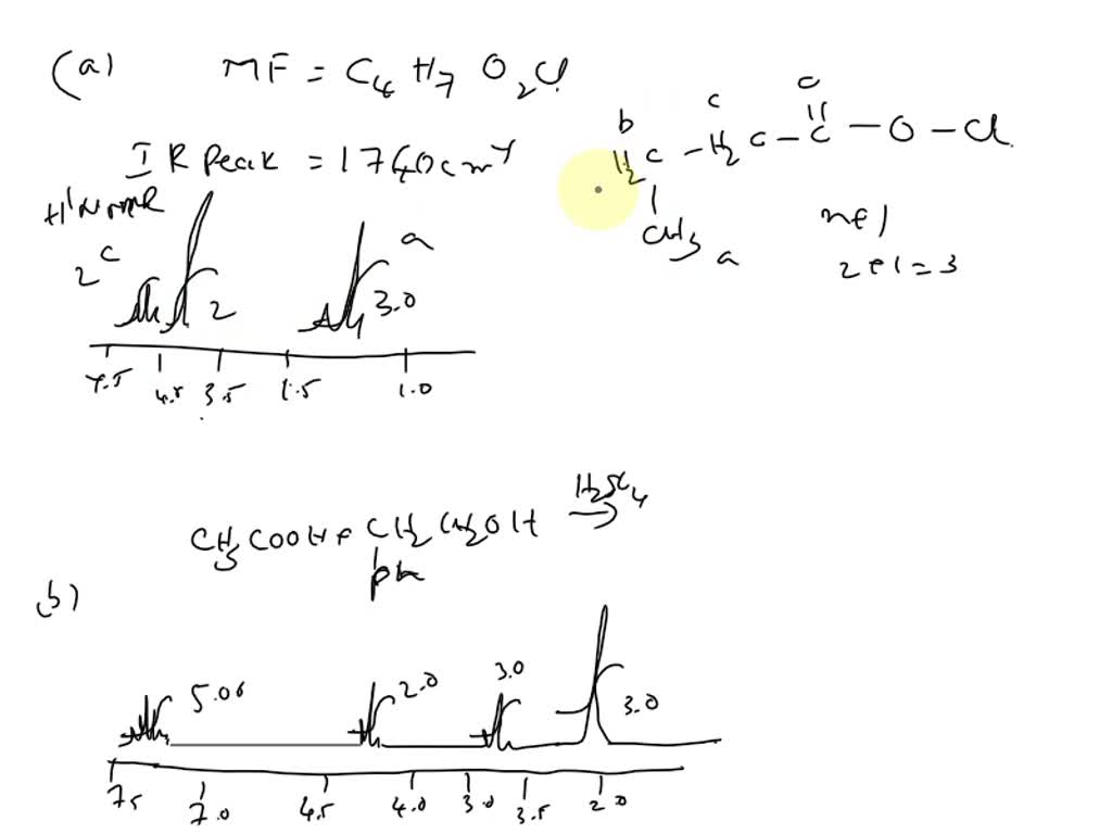 SOLVED: A compound with molecular formula C4HvOzCl shows an infrared ...