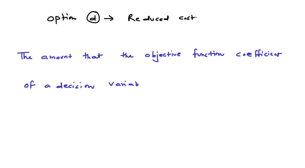 Solved The Limits Of The Objective Function Coefficients Or Allowable