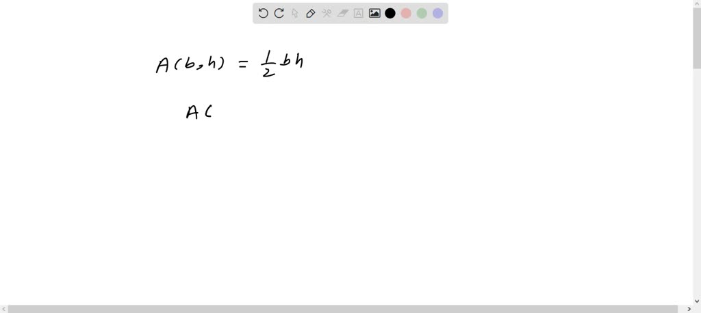 SOLVED: a and b are read from input as floating-point values, representing the base and height ...