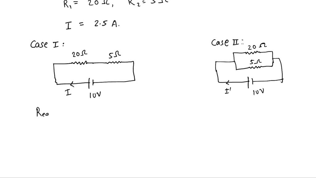 Solved 1 Given A 10 V Power Supply Would A 20 Ohm Resistor And A 5