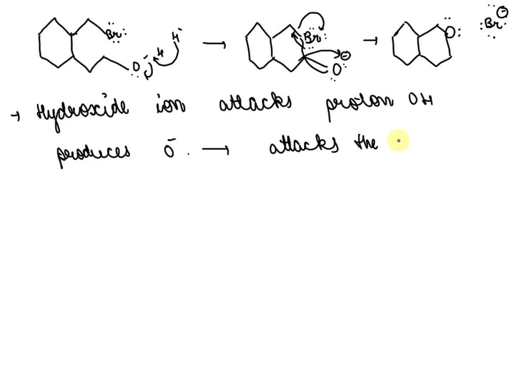 SOLVED: 'In part one, complete the mechanism for this cyclization reaction by adding the missing ...