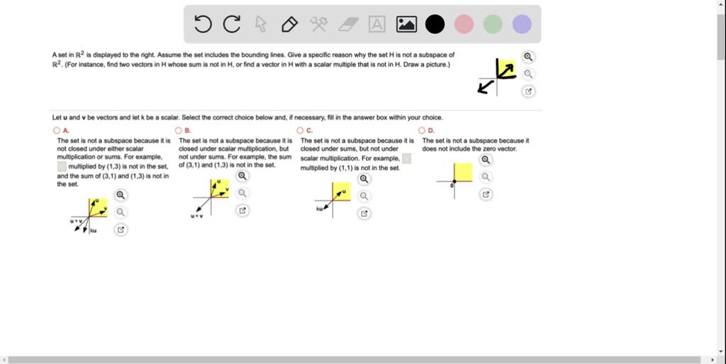 SOLVED: A set in R2 is displayed to the right Assume the set includes the bounding lines. Give ...