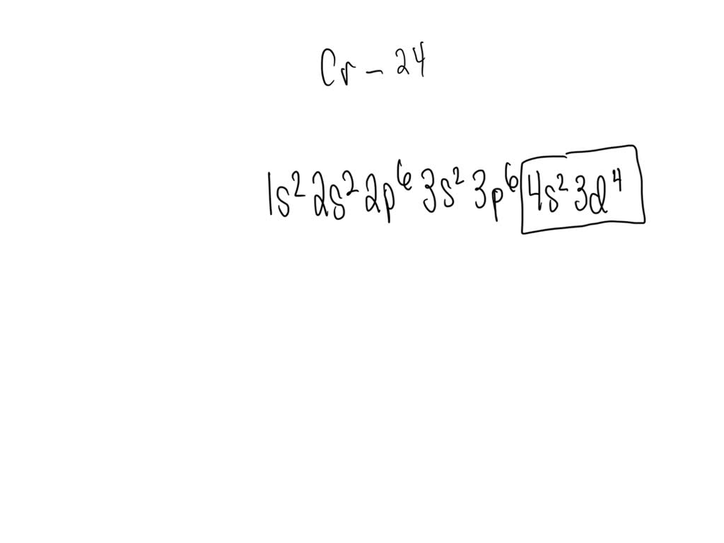 SOLVED: Write the complete electron configuration for the chromium atom. SOLVED: Write the complete electron configuration for the chromium atom.