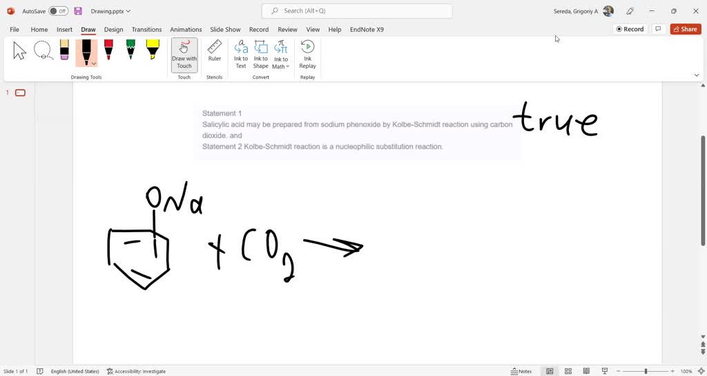SOLVED: Statement 1 Salicylic acid may be prepared from sodium ...
