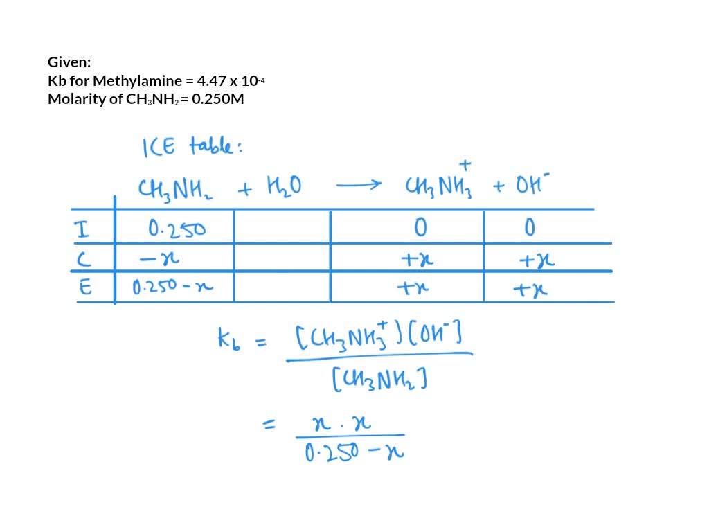 SOLVED: Benzylamine C6H5CH2NH2 has Kb = 4.67 x 10-10 at 25 oC. The pH ...