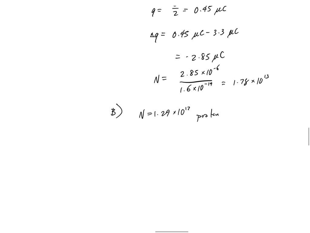 SOLVED: A.) An electroscope has a charge of −2.4 µC while your finger ...