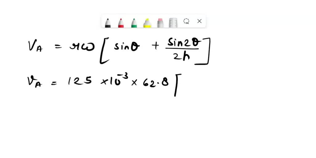 The crank of a slider crank mechanism rotates clockwise at a constant ...