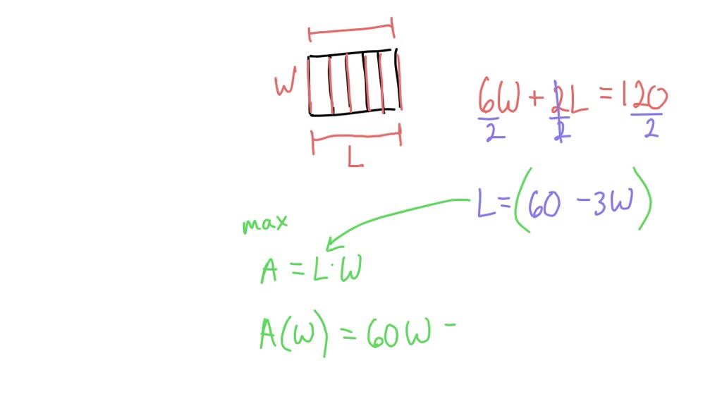 SOLVED: A rectangular garden is to be enclosed by a fence and divided ...