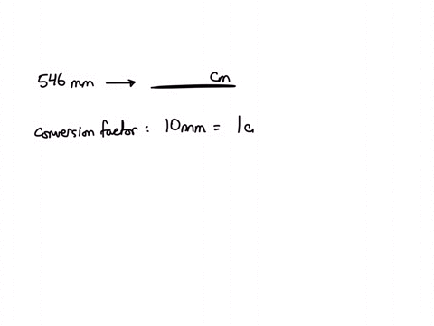 Change 546mm to cm