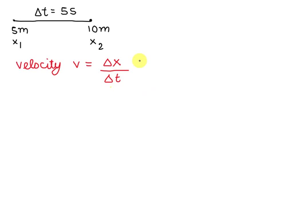 An Object Moves From X 5m To X 10m In 5s What Is The Velocity Of