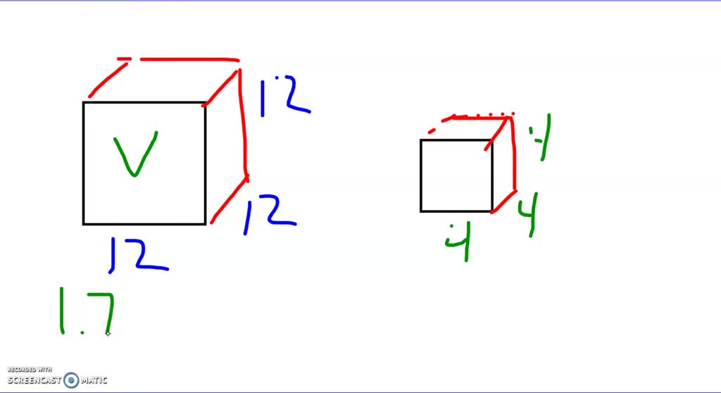 SOLVED: A solid cube of 12 cm is cut into cubical blocks of side 4 cm ...