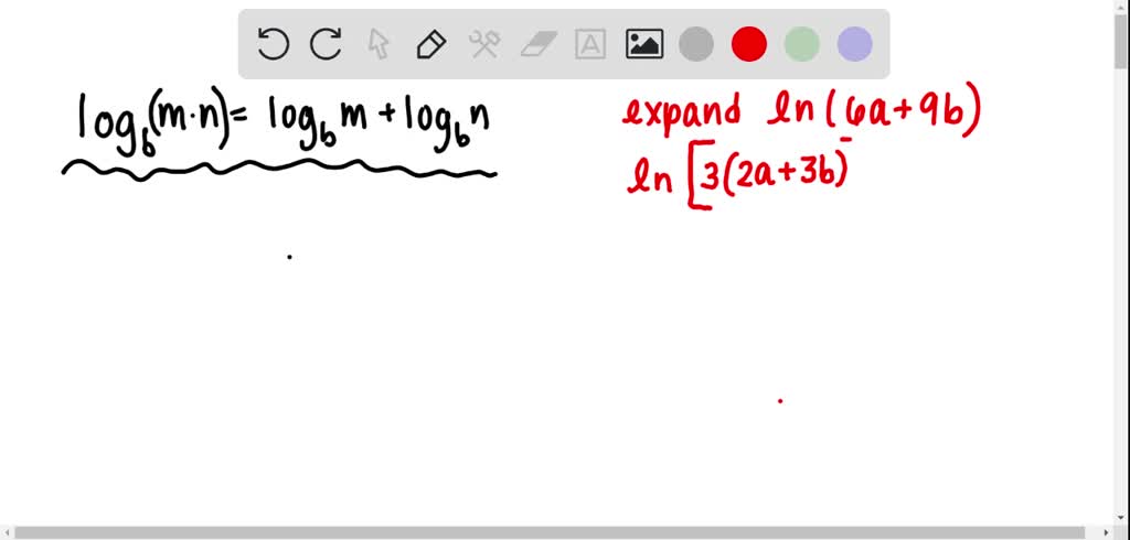 SOLVED: Use the Product Rule of Logarithms to write the completely expanded expression ...